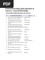 General Knowledge Quiz Bee | PDF | Luzon | Philippines
