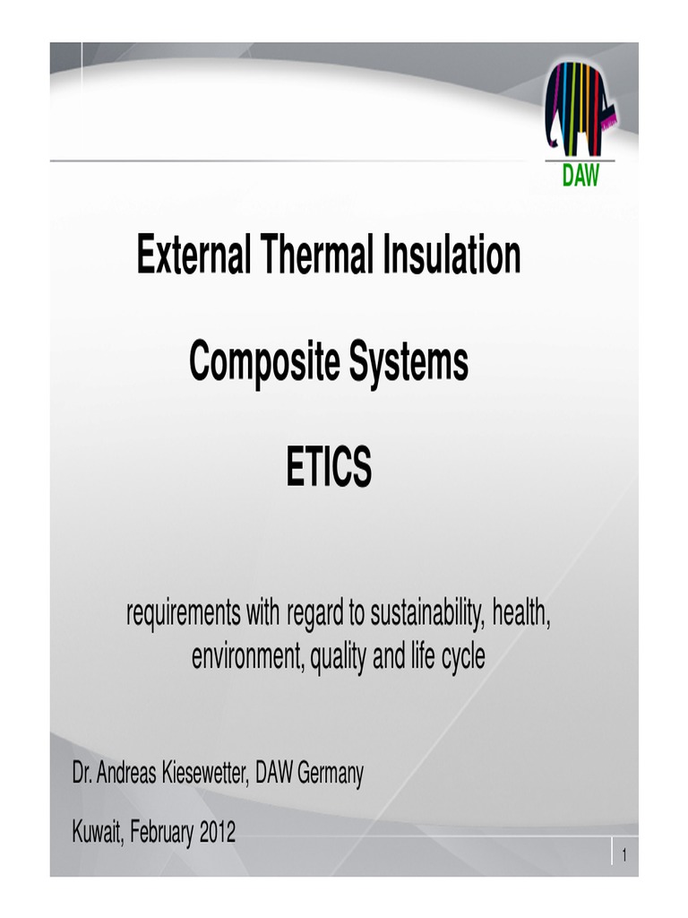 External Thermal Insulation Composite Systems Etics | PDF | Building ...