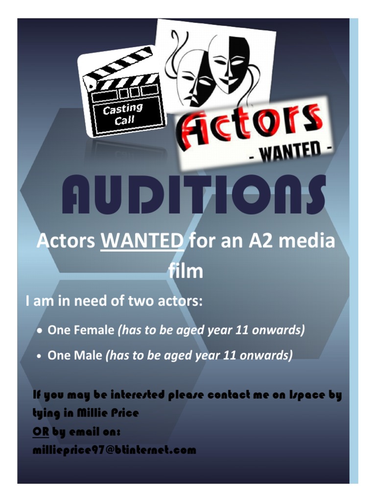 Poster For Auditions | PDF