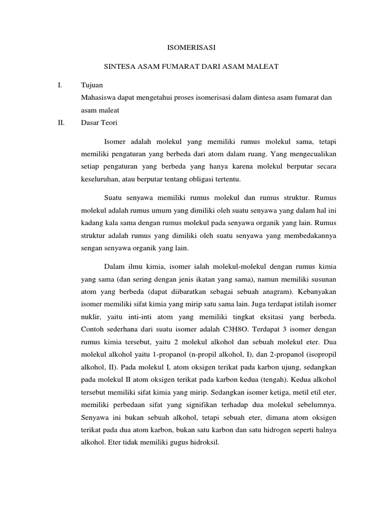 Laptap Isomerisasi | PDF