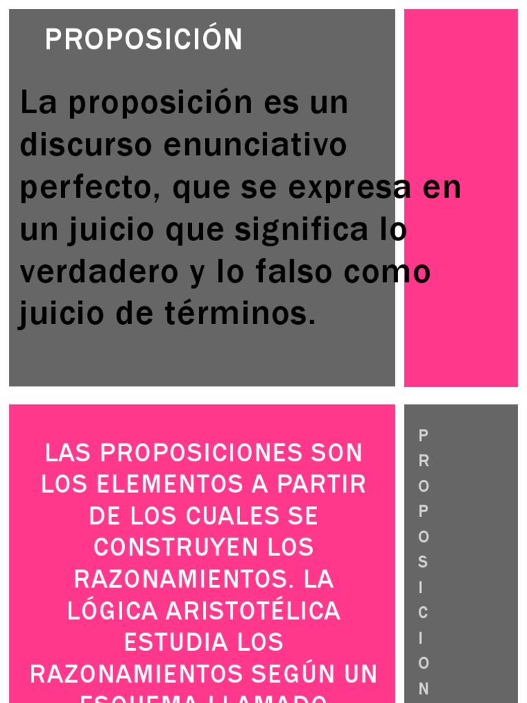 Las diferentes tipos de proposiciones y su uso para construir ideas ...