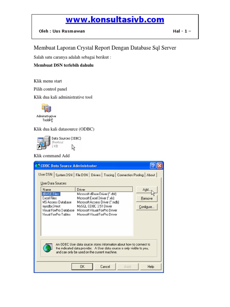 Membuat Laporan Dari Database SQL Server | PDF