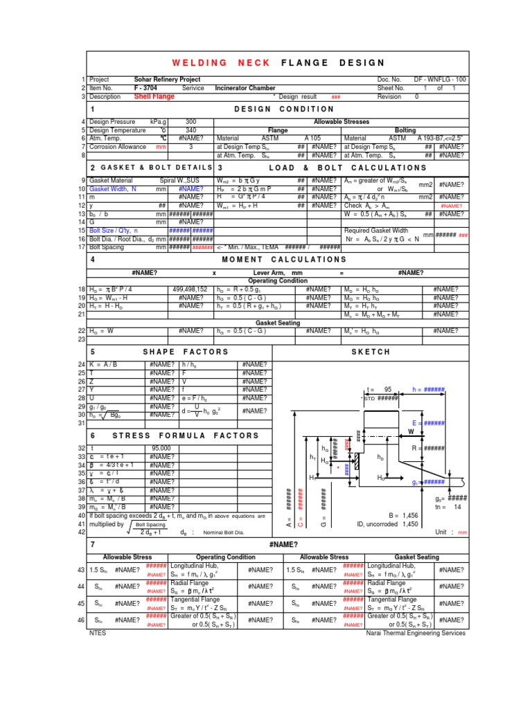 Flange Calculations | PDF