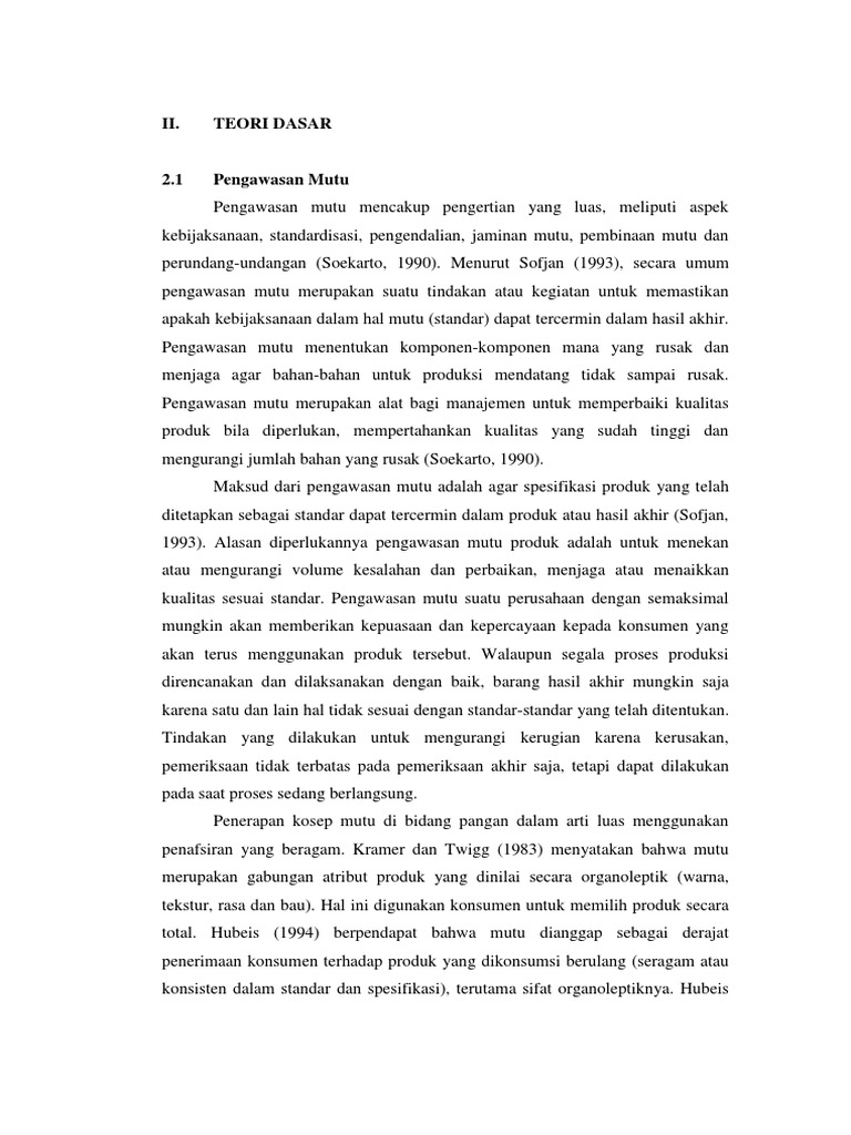 2.1 Pengawasan Mutu | PDF