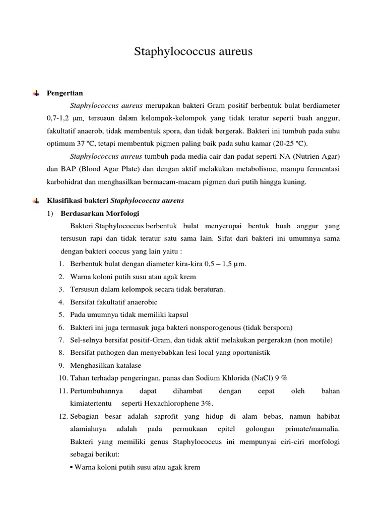 Staphylococcus Aureus | PDF