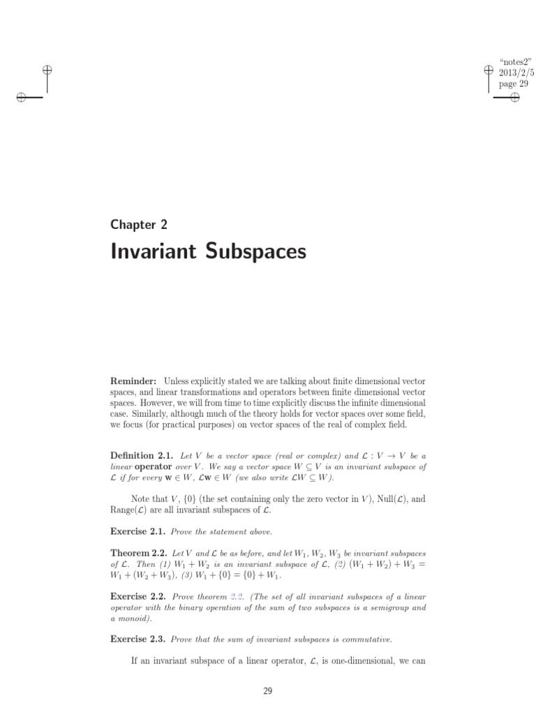 Invariant Subspaces Pdf Eigenvalues And Eigenvectors Matrix