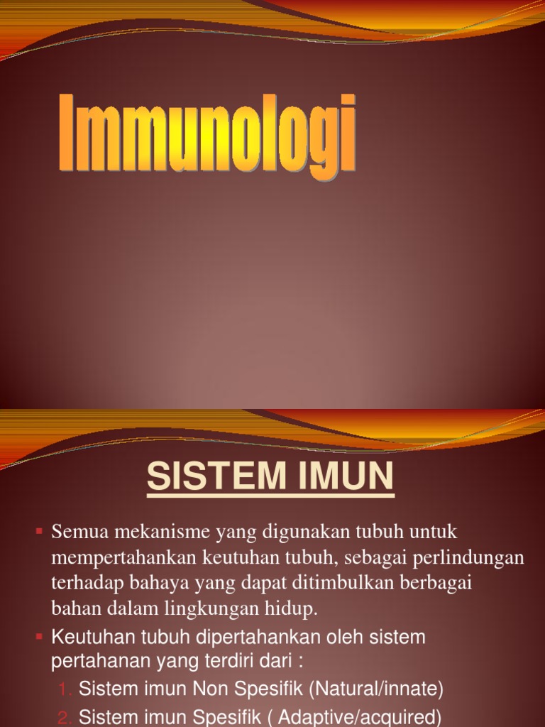 Sistem Imunologi | PDF | Kesehatan Holistik | Sains & Matematika