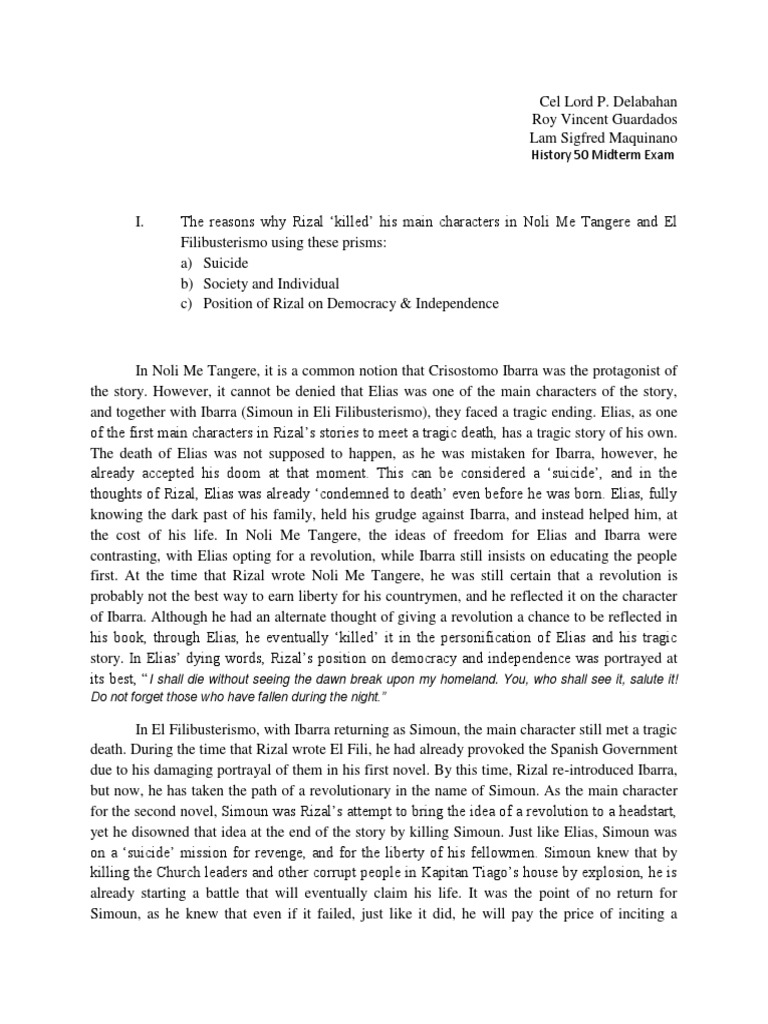 The Poem of Rizal Entitled | PDF | Poetry