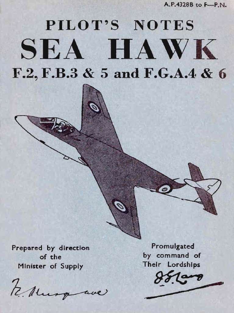 Hawker Sea Hawk Pilots Notes | PDF