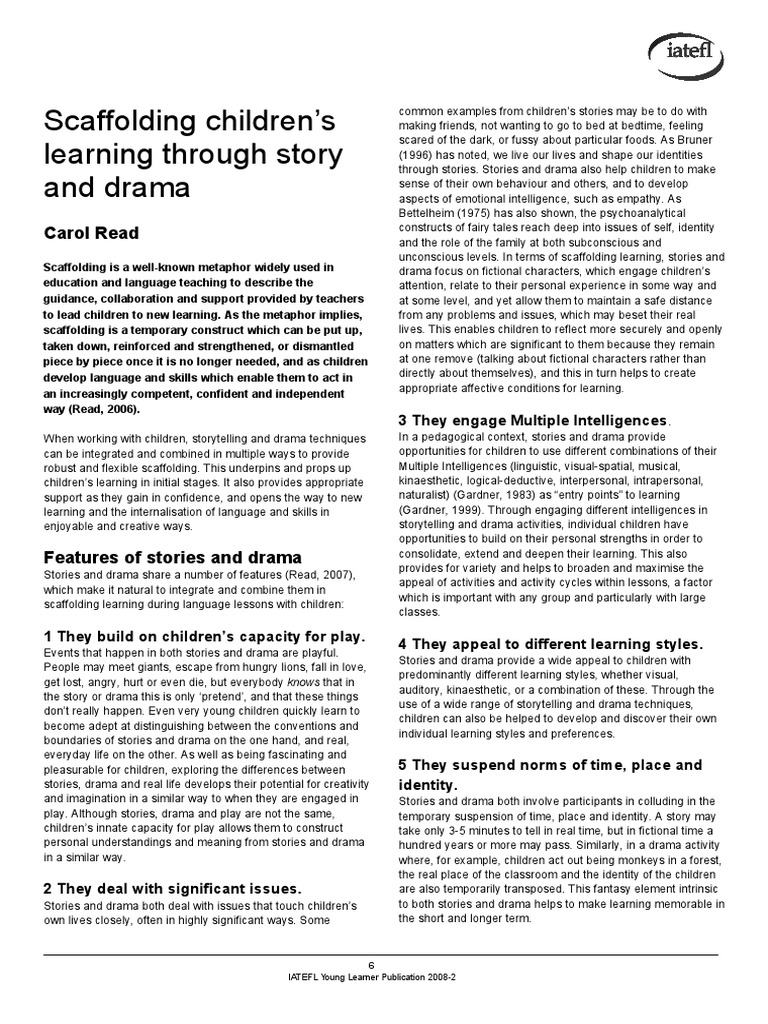 Scaffolding Learning with Drama and Stories | PDF | Storytelling ...