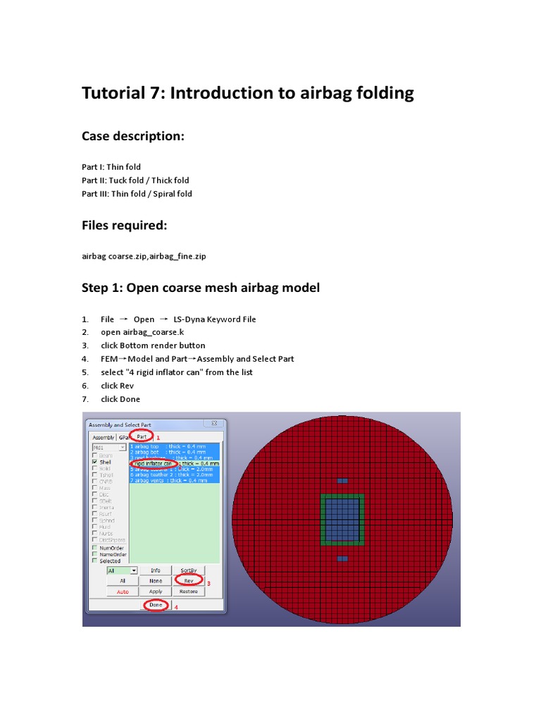 Tutorial 7 Introduction To Airbag Folding | PDF | Computing | Software