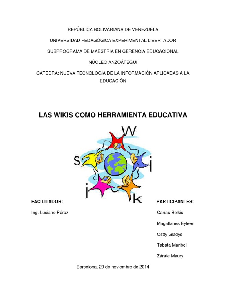 Las Wikis Como Herramienta Educativa | PDF | Wiki | Informática