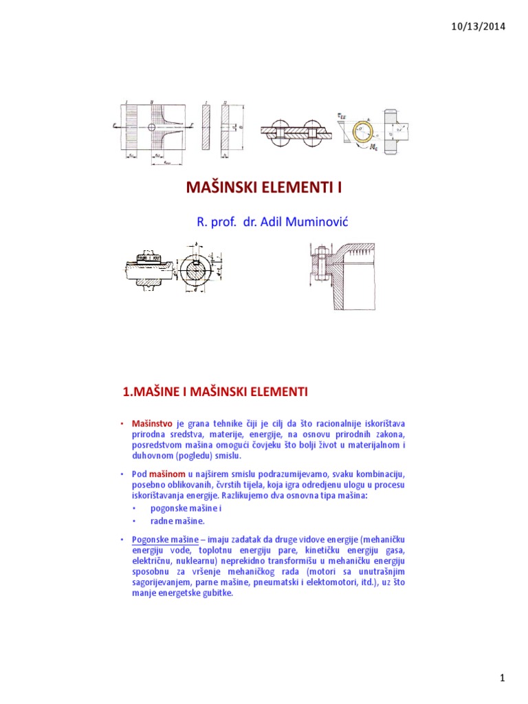 Masinski Elementi I