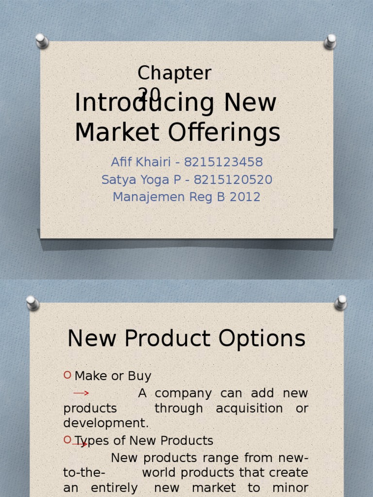 Chapter 20 - Introducing New Market Offerings | PDF | Marketing ...