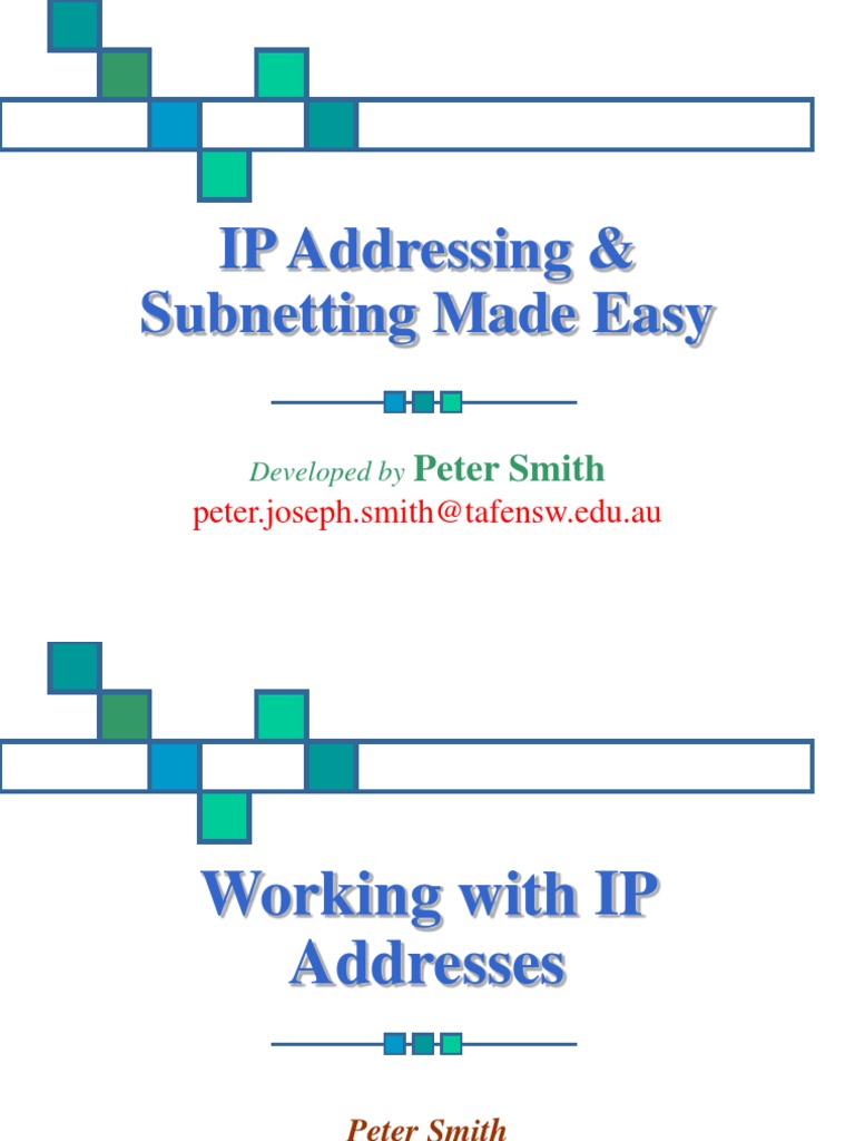 Pjsmith IP Addressing & Subnetting Made Easy | PDF | Ip Address | Computer Network