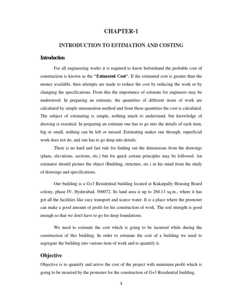 Cost and Quantity Estimation | PDF | Labour Economics | Concrete