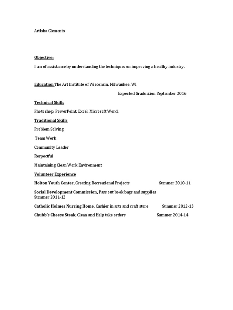 Artisha Clementsresume2 | PDF