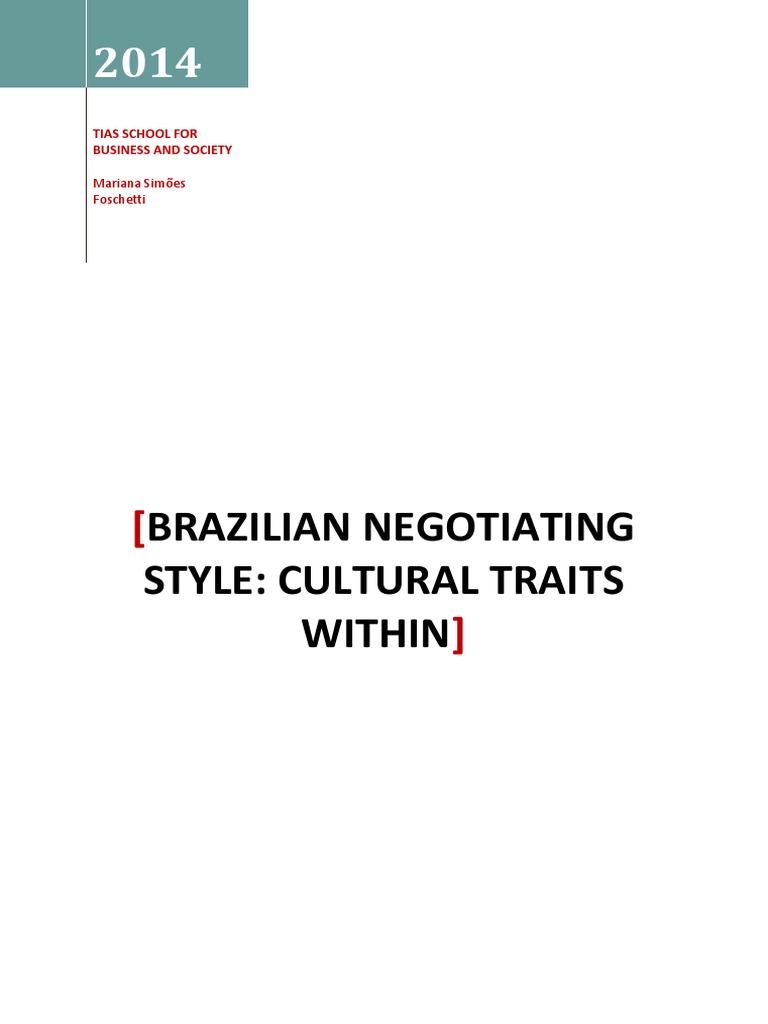 Brazilian Negotiation Styles Explained | PDF | Negotiation | Brazil