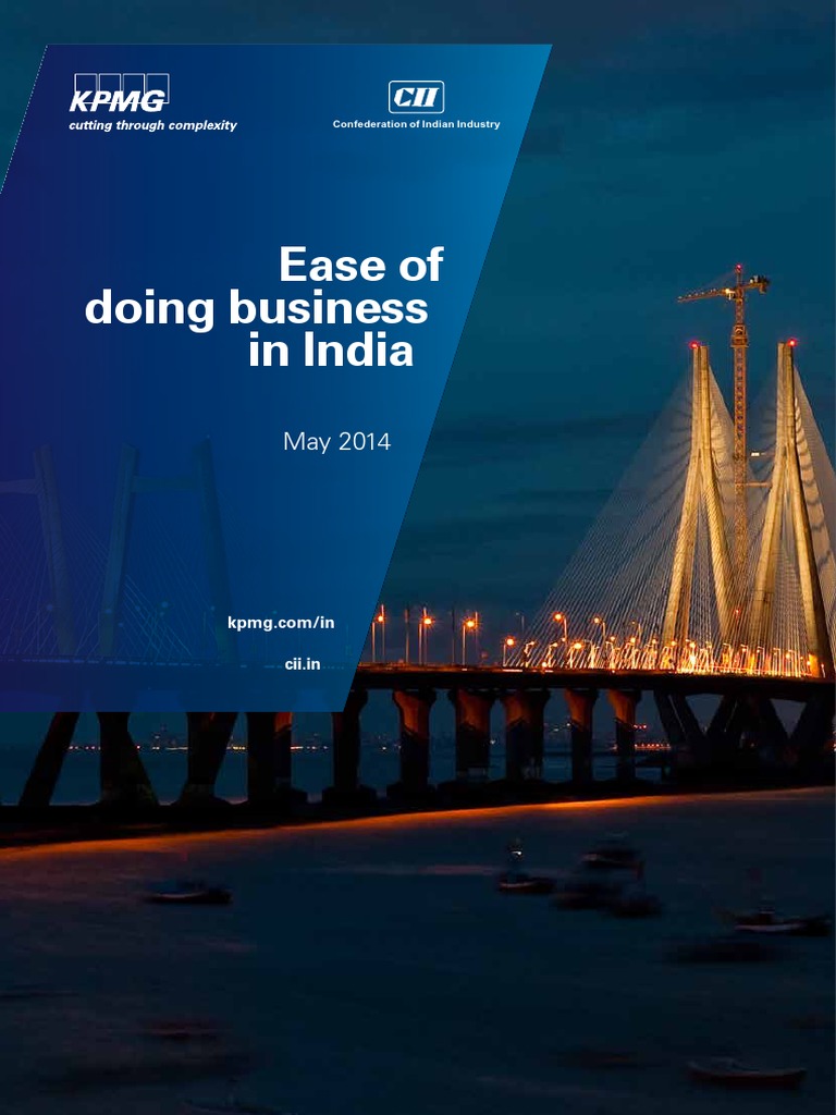 KPMG CII Ease of Doing Business in India | PDF | Taxes | Value Added Tax