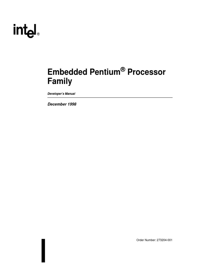 Embedded Pentium Processor Family: December 1998 | PDF | Instruction Set | Cpu Cache