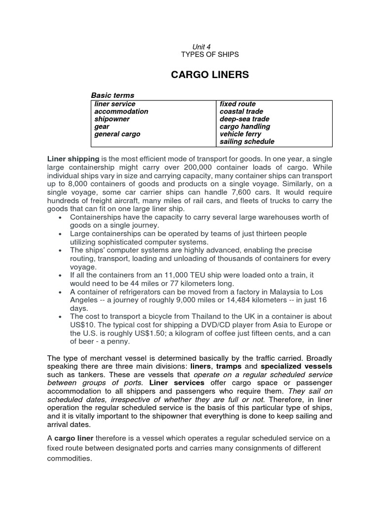 Maritime English | PDF | Containerization | Ships