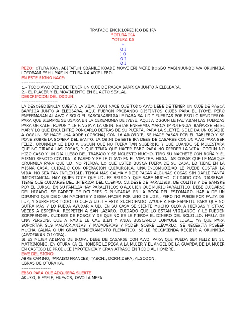 1204 Otura Ika | PDF | Homo Sapiens | El esoterismo