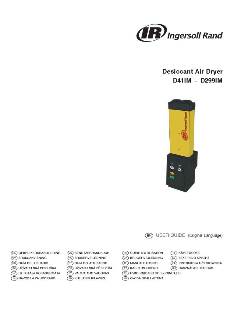 D41IM-D299IM Air Dryer Operation Manual PDF | PDF | Clothes Dryer | Valve