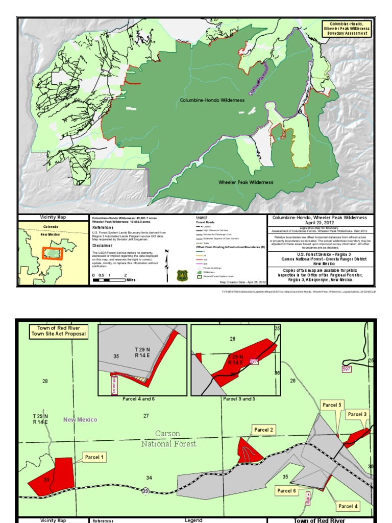 Maps of The Columbine-Hondo Wilderness Area | PDF | Wilderness | Map