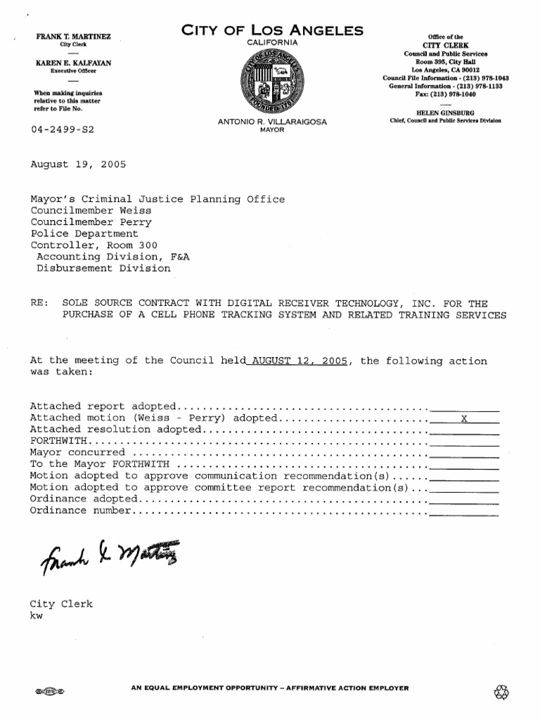 LA City - Digital Receiver Technology - 2005 | PDF | Los Angeles Police ...