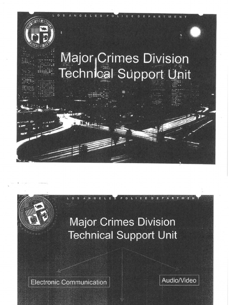 LAPD Major Crimes - Powerpoint Presentation - IMSI
