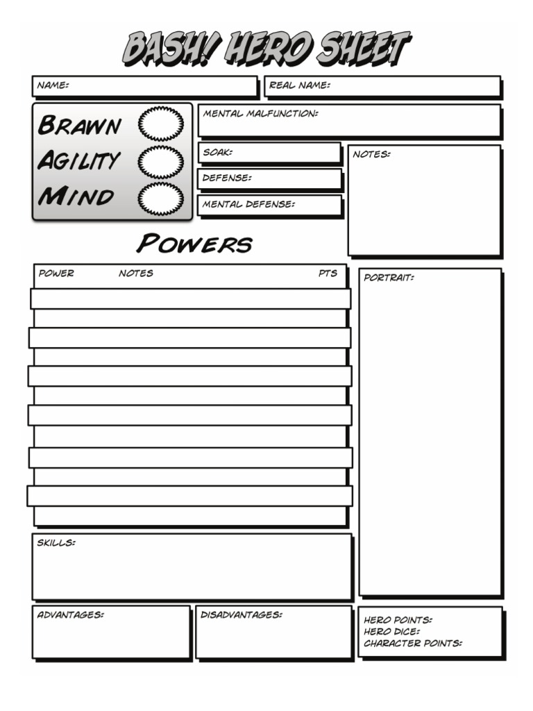 Superhero Character Point System Guide | PDF