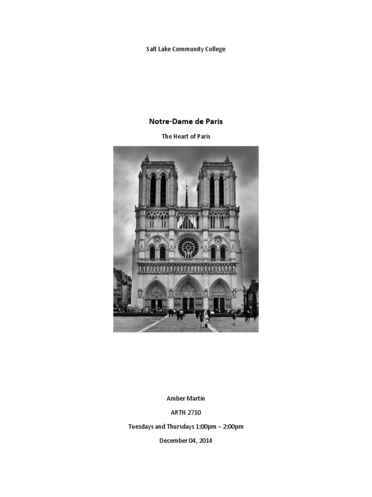 Notre-Dame Cathedral: Gothic Masterpiece | PDF | Notre Dame De Paris ...