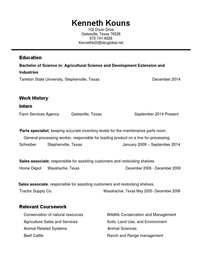 Kenneths Resume | PDF
