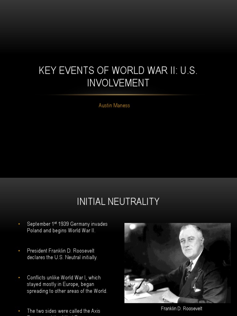 U.S. Involvement in WWII: Key Events | PDF