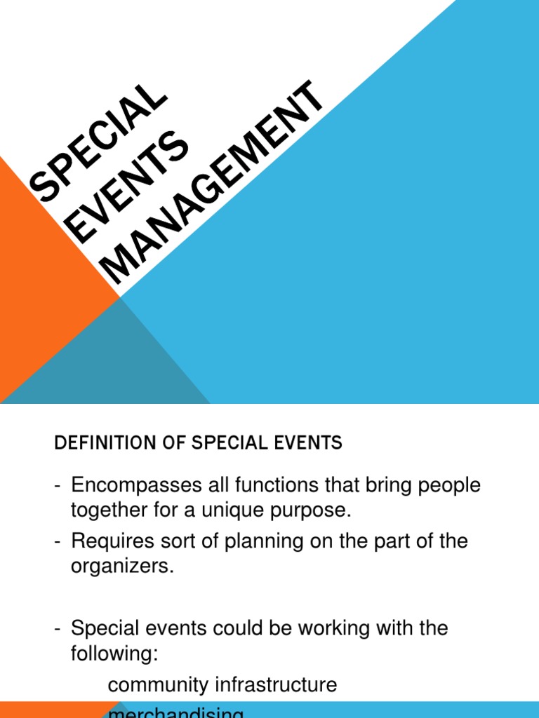 Special Events Management - Report | Download Free PDF | Marketing ...