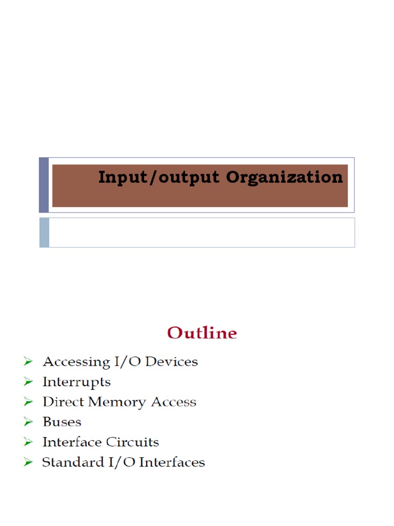 Input/output Organisaion of Computer Architecture | PDF | Input/Output ... Input/output Organisaion of Computer Architecture | PDF | Input/Output ...