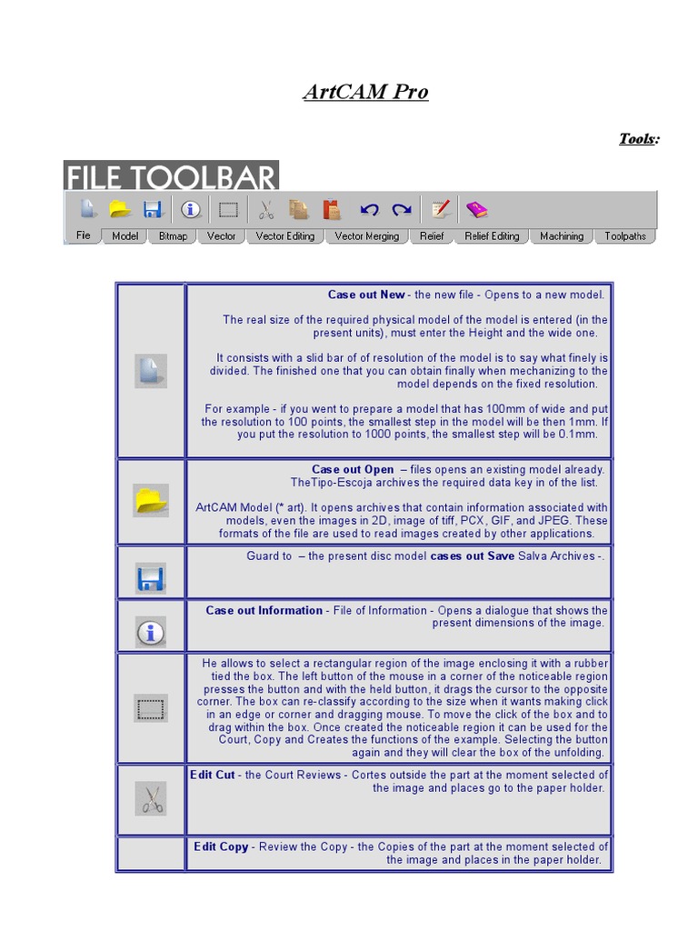 ArtCAM Pro - Manual | PDF | 2 D Computer Graphics | Button (Computing)