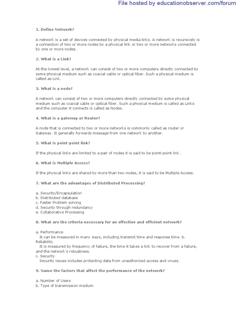 Computer Networking and Data Communication Solved Question Paper | PDF | Osi Model | Computer ...