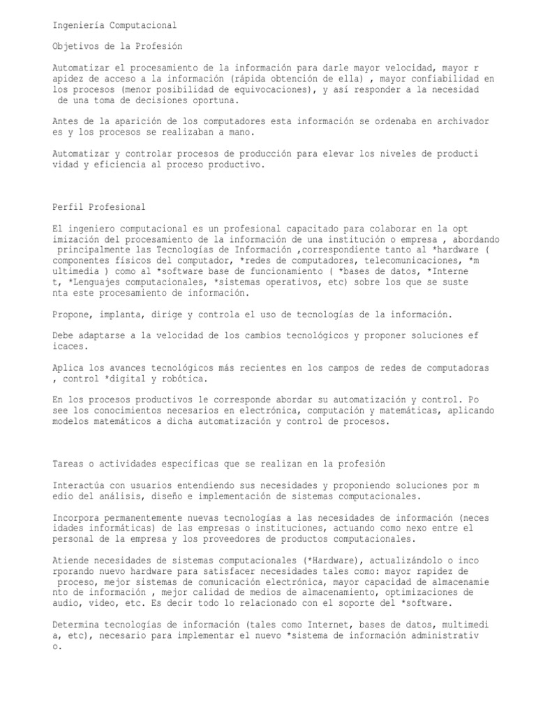 Ingenieria Computacional | PDF | Software | Lenguaje de programación