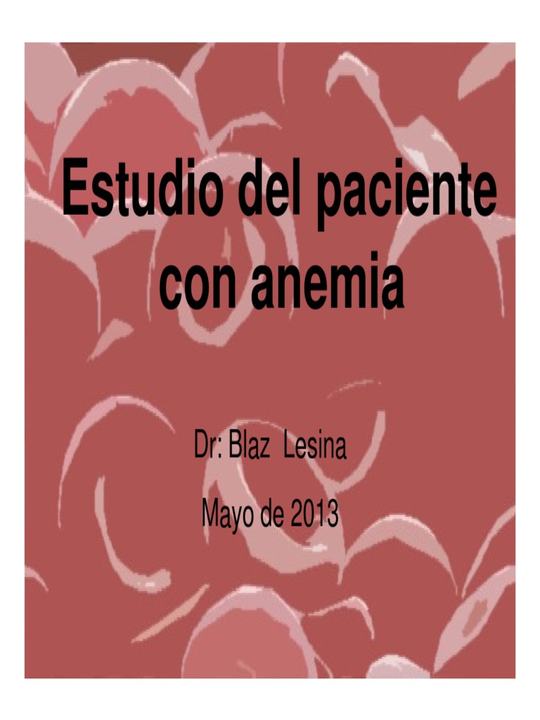 Anemia Posthemorrágica: Diagnóstico y Causas | PDF | Ciencia y matemáticas