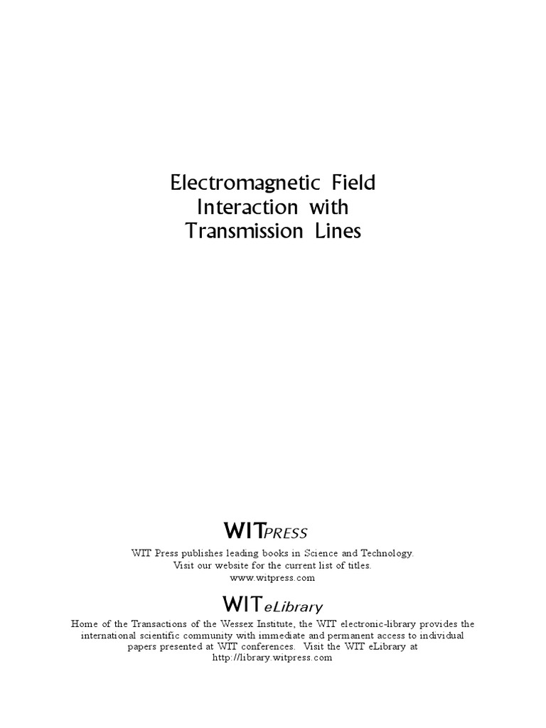 Electromagnetic Field Interaction With Transmission Lines | PDF ...
