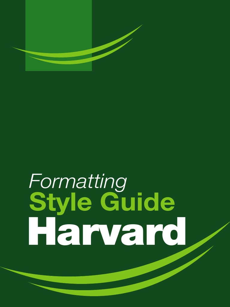 Harvard Formatting Style Guide | PDF | Citation | Abstract (Summary)