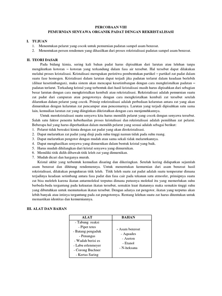 Rekristalisasi | PDF