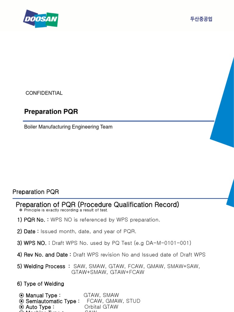 PQR Preparation Guidelines | PDF | Welding | Construction