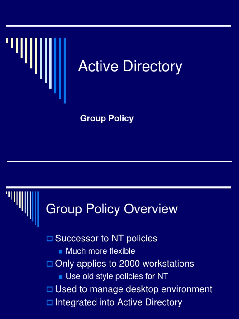 Active Directory: Group Policy | PDF | Group Policy | Windows Registry