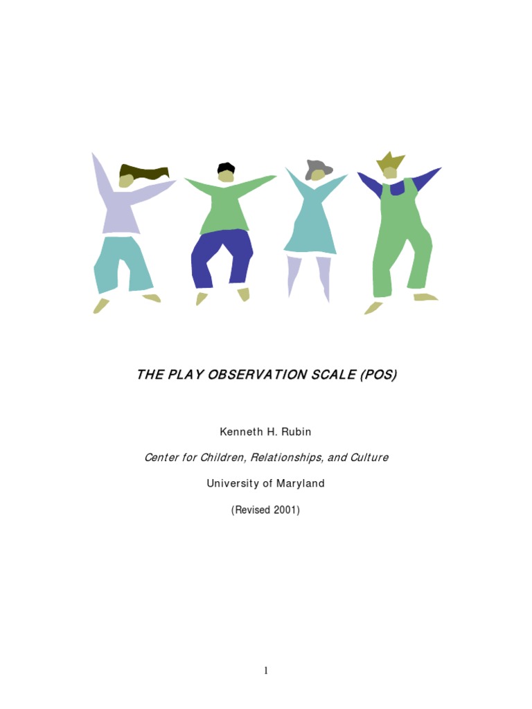 Rubin - Play Observ Scale | PDF | Attention | Developmental Psychology