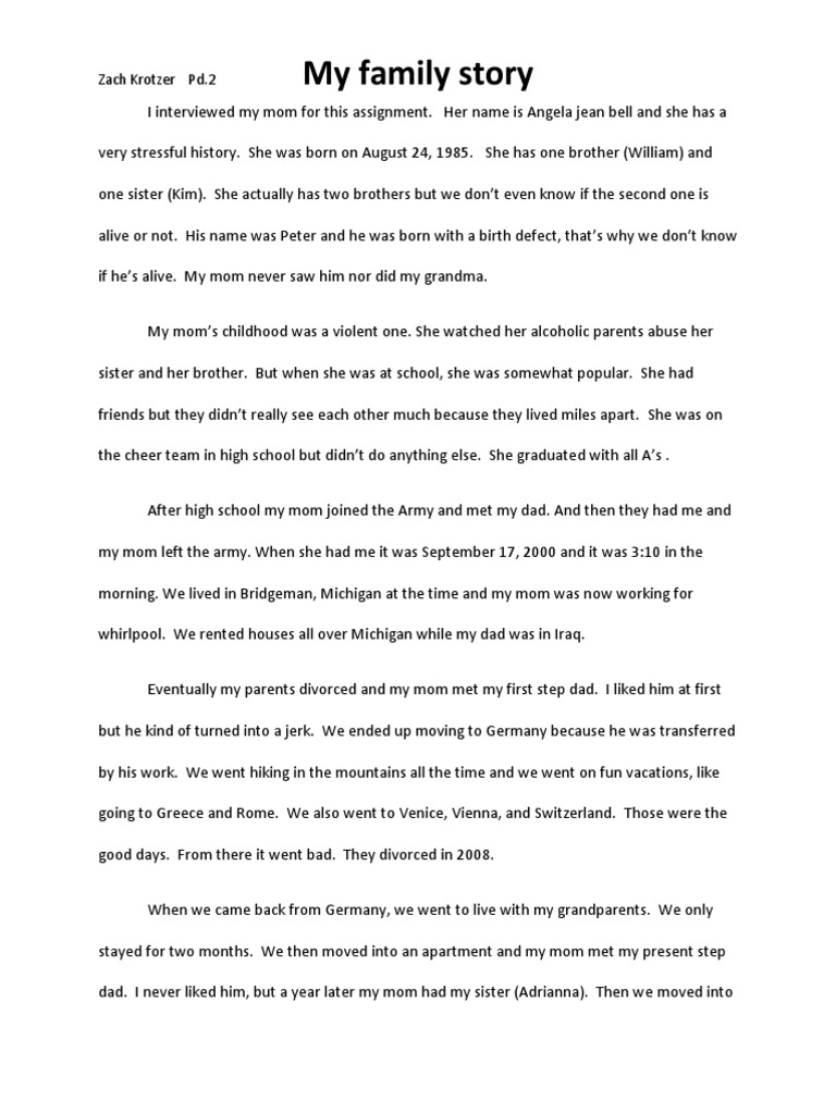 My Family Story | PDF