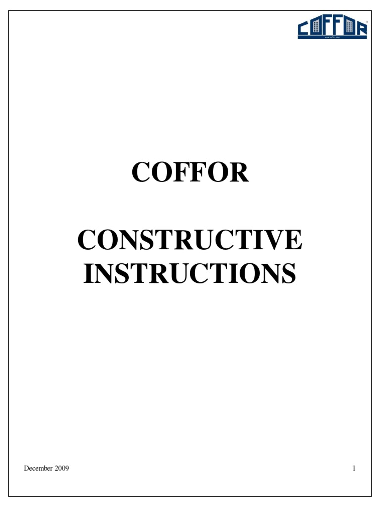 Coffor Constructive Instructions: December 2009 1 | PDF | Technology ...