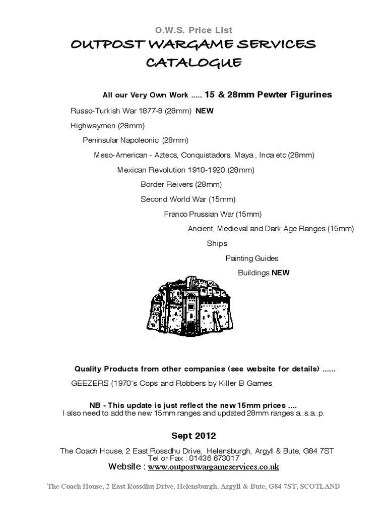 OWS Catalogue | Download Free PDF | Cavalry | Military Organization