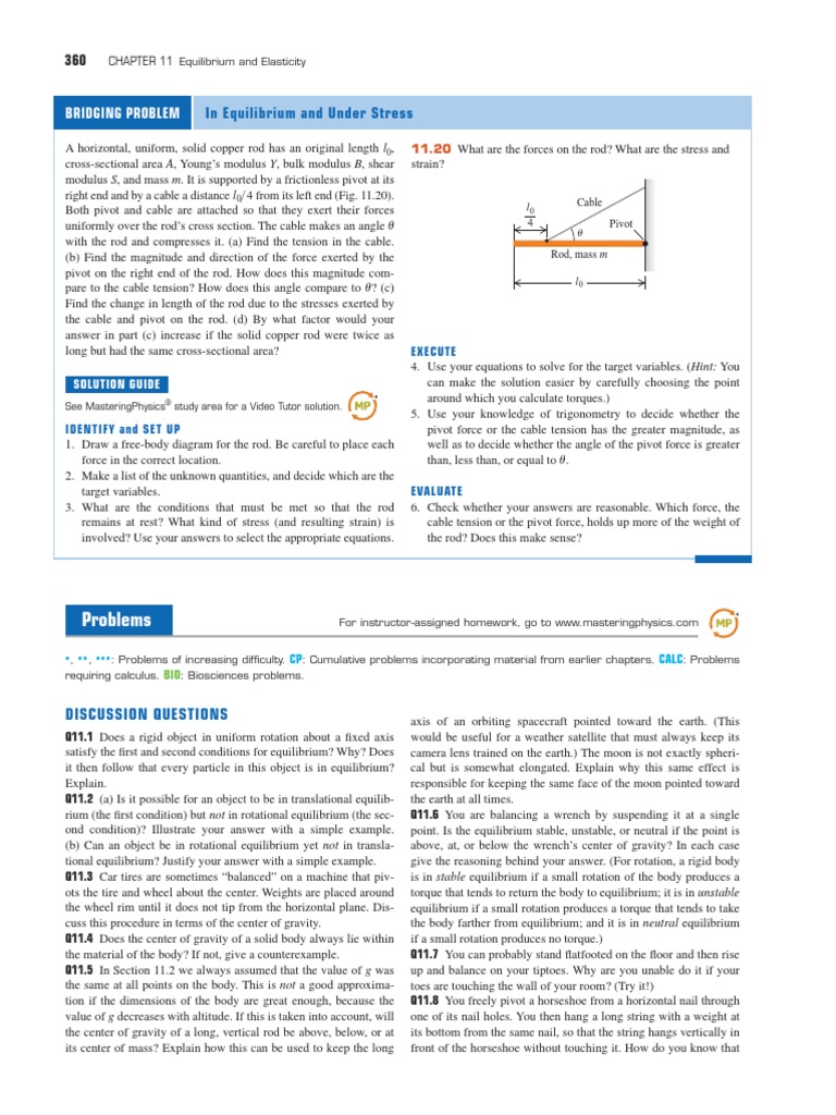 Physics I Problems PDF | PDF | Center Of Mass | Force